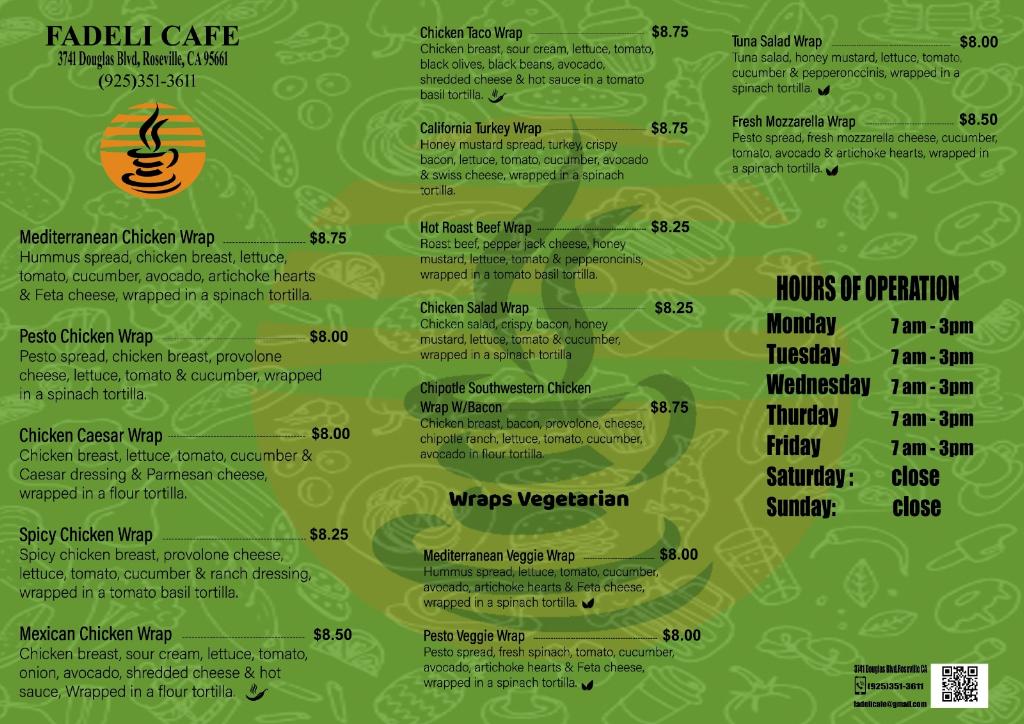 Menu – Fadeli Cafe